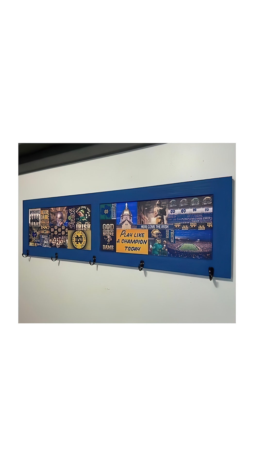 Notre Dame | Large Notre Dame Sign With Hooks, Notre Dame Logo, College ...