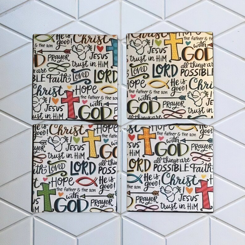 Christian Coasters | Cross Coaster, Faith Coasters, Religious Coaster ...
