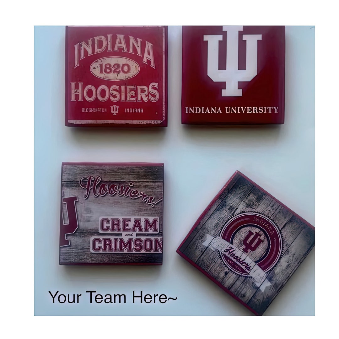 Indiana University Coasters | Custom Sports Art, College Sports Decor ...