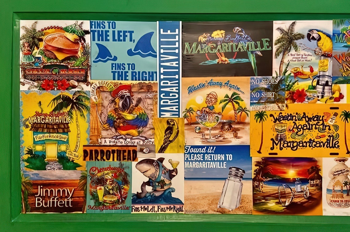 Jimmy Buffet Art Beach Bar Sign Parrothead Tiki Bar Sign - Etsy