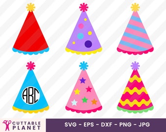 Birthday hat svg | Etsy
