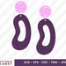 Compound Earring Organic Shape Svg Dxf Eps Png Jpg Two - Etsy