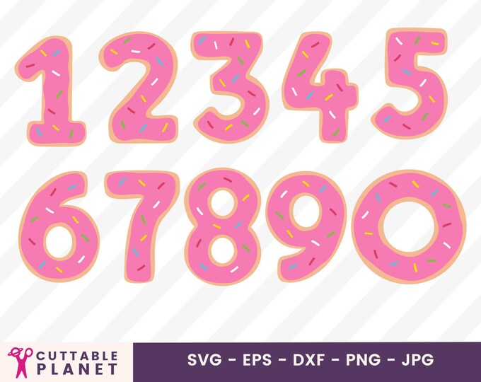 Number Donut Svg, Dxf, Eps, Png, Jpg, SVG, Number Donut Clip Art ...