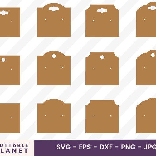 Earring Card SVG PNG Bundle 2 | Etsy
