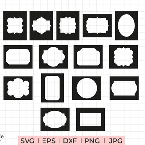 Label Frame Stencil Svg, Frame Label Svg, Frame Stencil Design ...