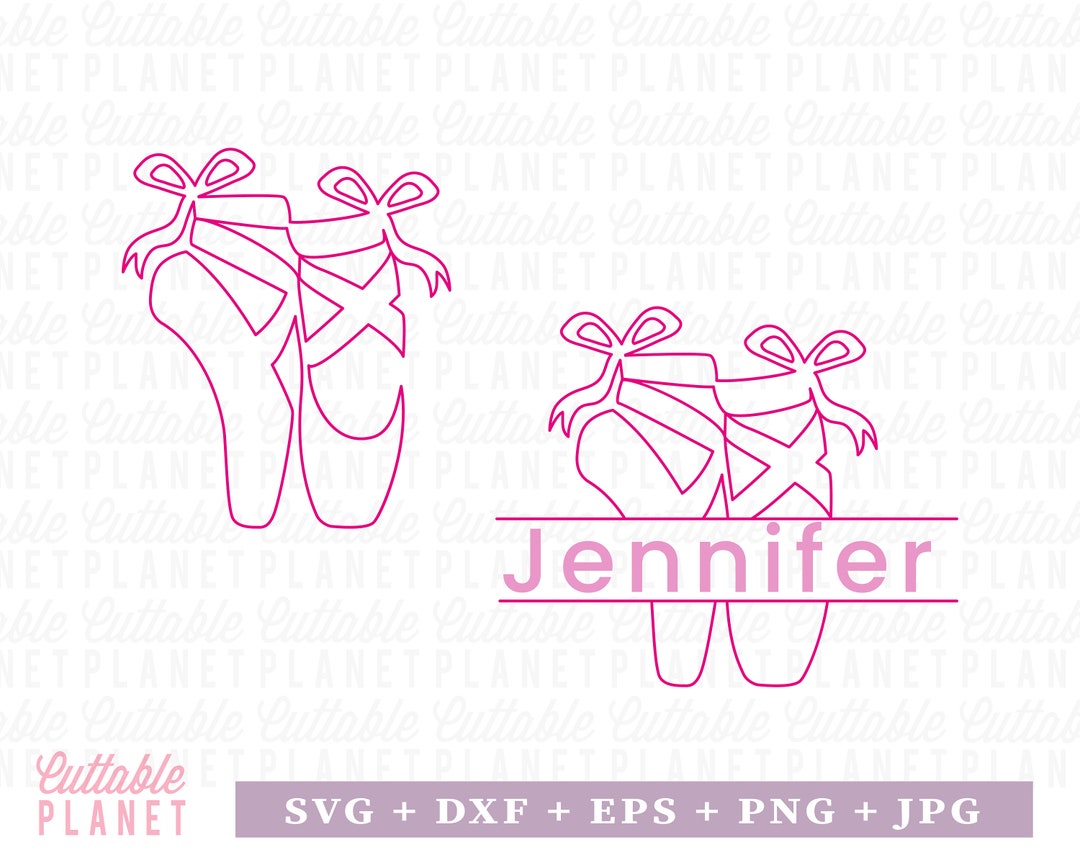 Ballet Shoes Svg, Dxf, Eps, Png, Jpg, Outline Ballet Shoes Svg ...