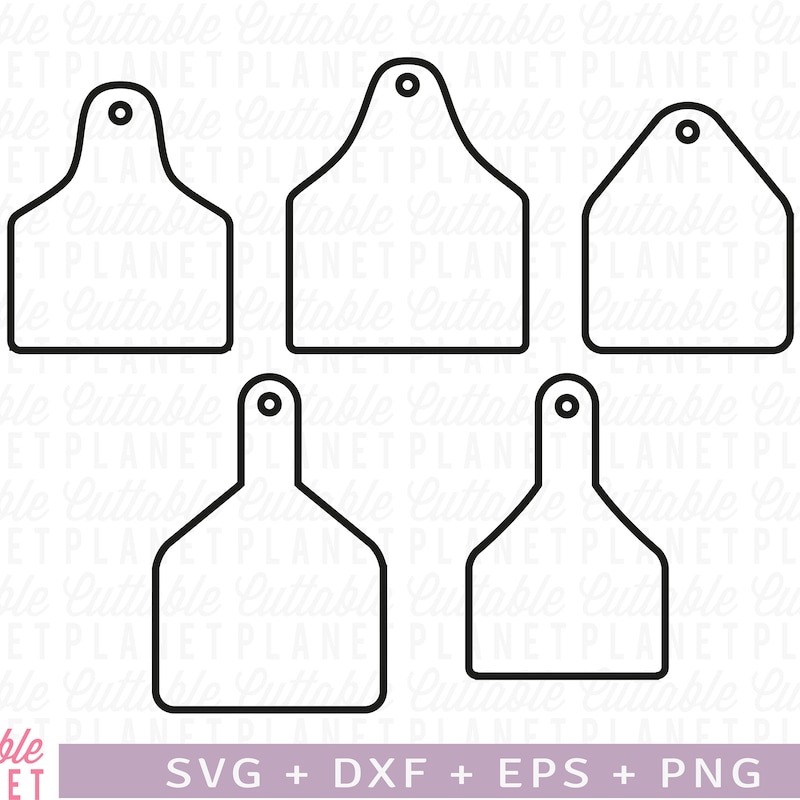 Cattle Tag Svg - Etsy