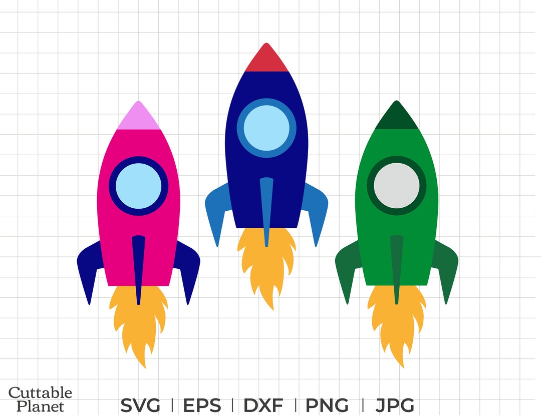 Rocket Svg File, Dxf, Eps, Png, Jpg, Rocket Png, Svg Rocket Ship ...