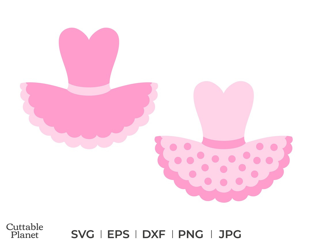 Ballerina Tutu Dress Svg, Dxf, Eps, Png, Jpg, Tutu Ballet Svg, Pink ...
