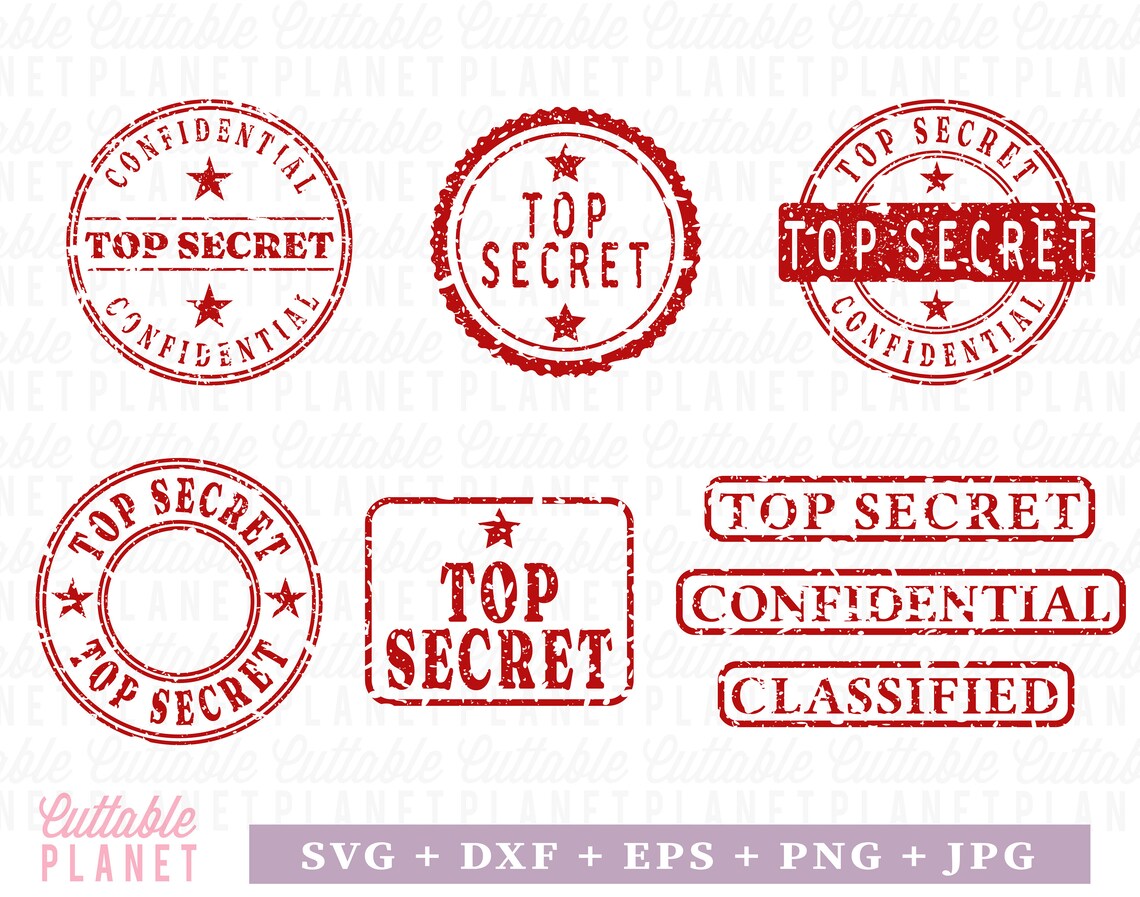 Top Secret Svg Top Secret Stamp Svg Confidential Stamp Svg - Etsy