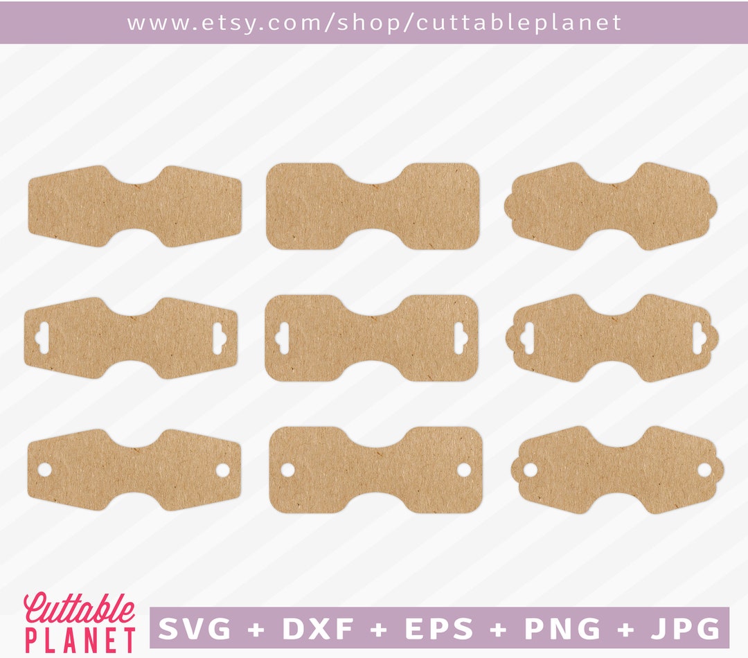 Necklace Display Cards, Svg, Dxf, Eps, Png, Jpg, 9 Folder Over Necklace ...
