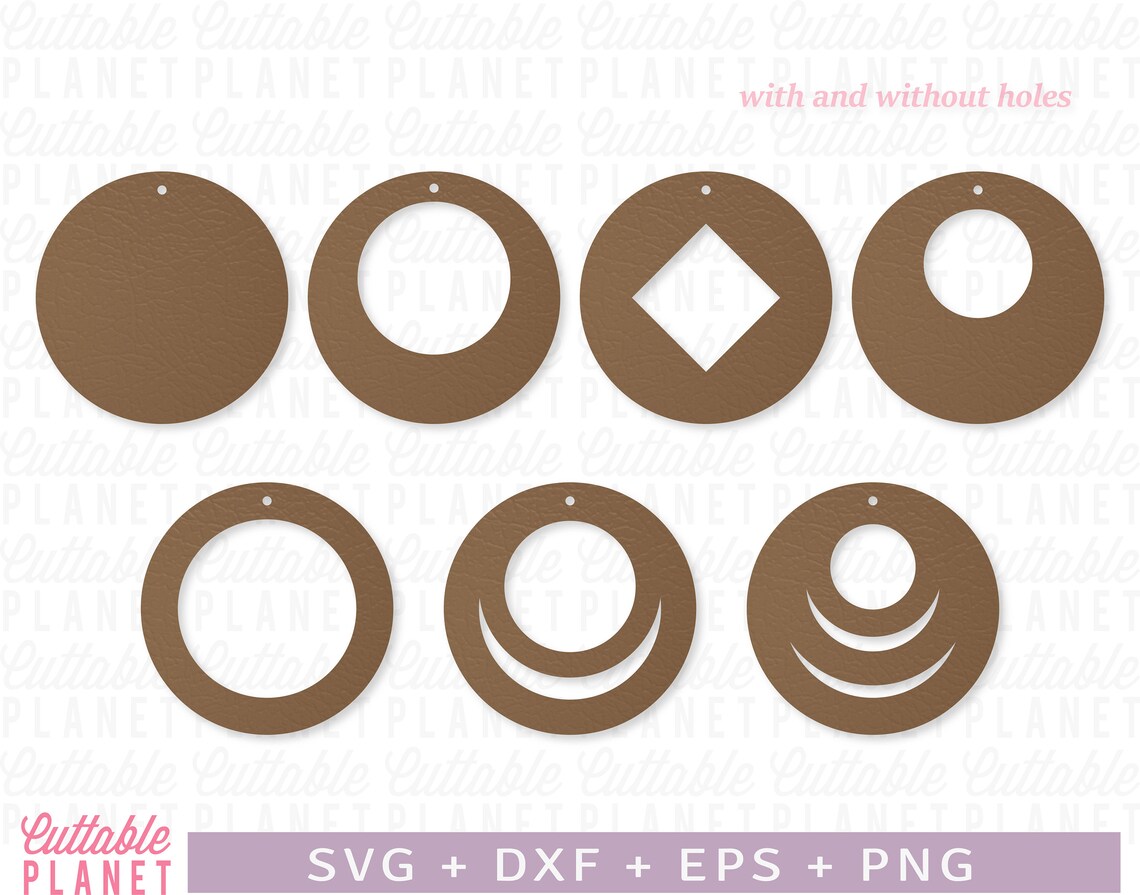 Hoop Earring Set Hoop Earring Svg Round Earring Svg Round - Etsy