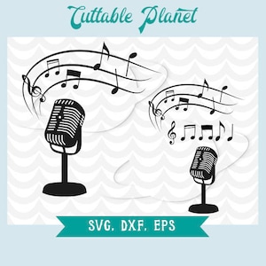 Vintage Microphone Svg. Microphone Svg Png Eps Dxf. Musical - Etsy