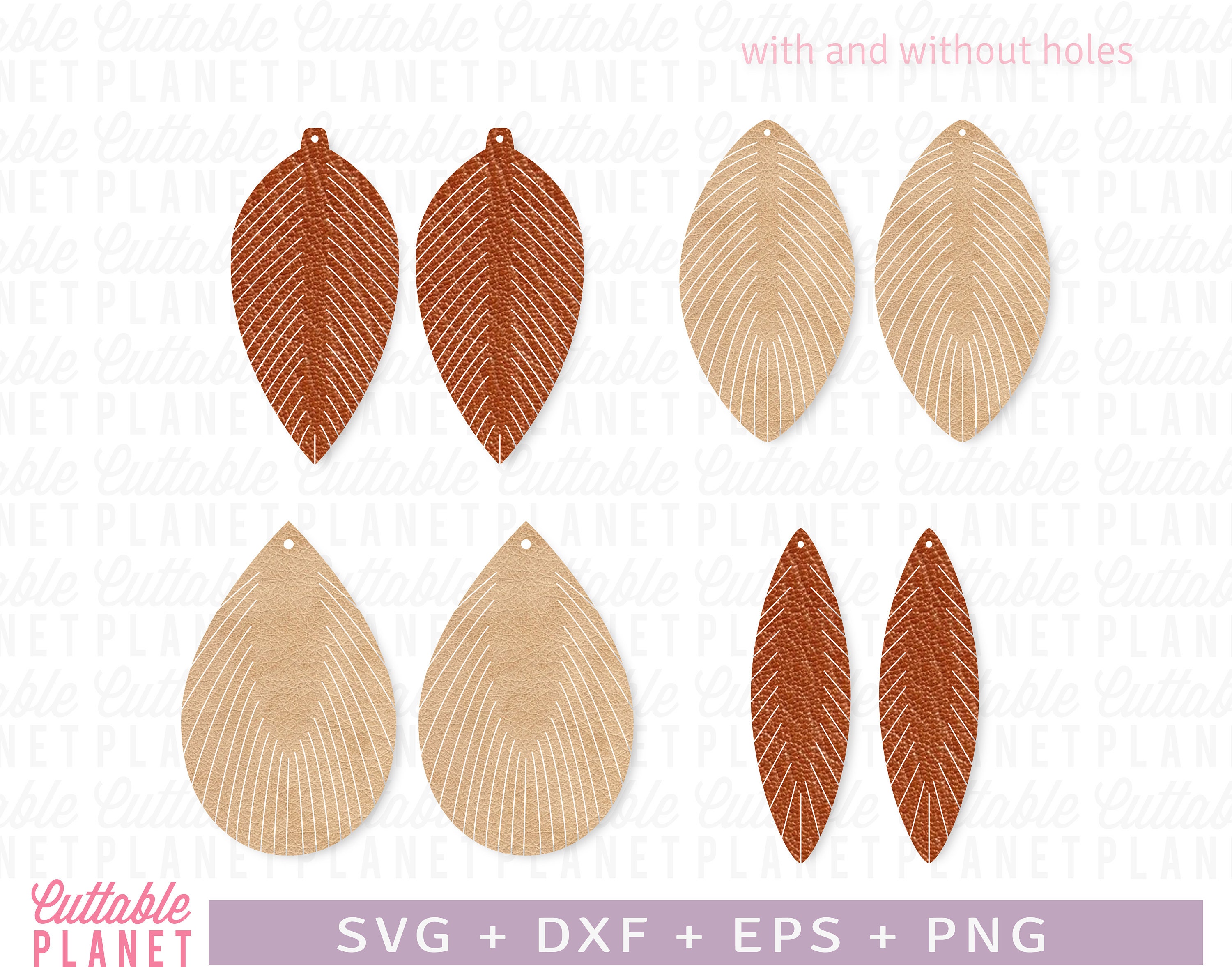 Fringe Leaf Earring Svg Dxf Eps Png Bundle Fringe Leaf - Etsy