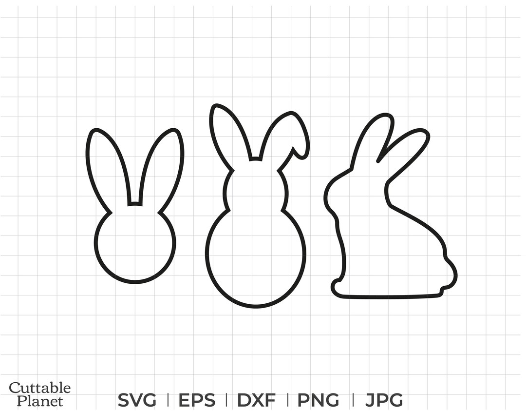 Bunny Outline Svg, Bunny Outline Svg, Bunny Outline Svg, Bunny Outline ...
