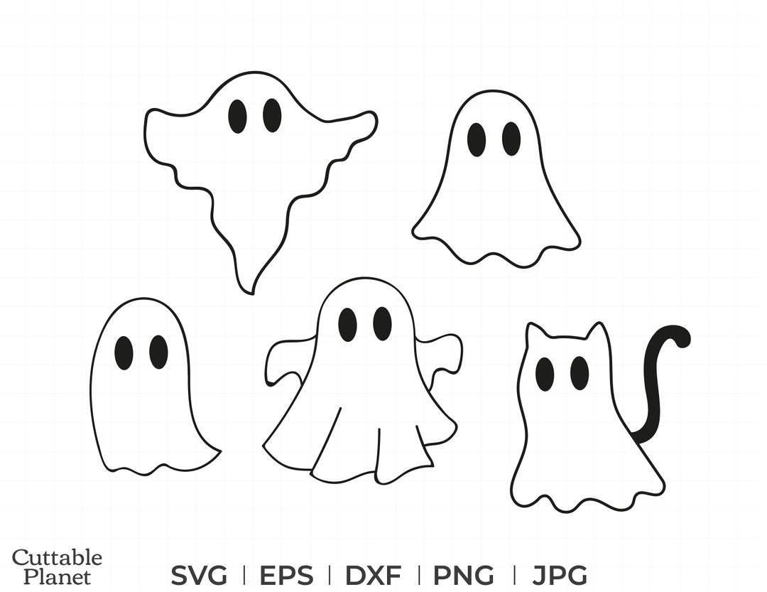 Fantasma Halloween clipart svg, dxf, eps, png, jpg, fantasma svg, gato ...