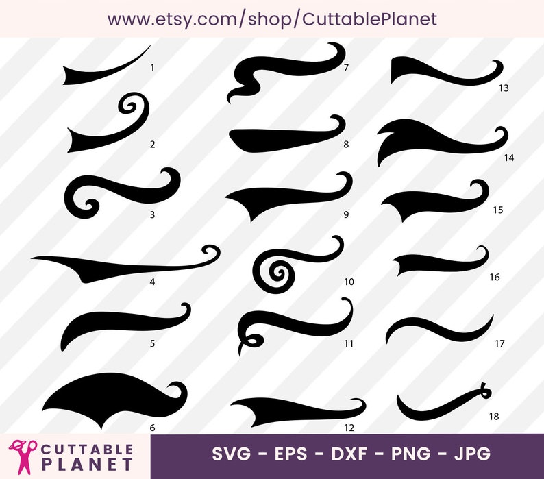 Swoosh svg dxf eps png jpg underline svg swoosh bundle | Etsy