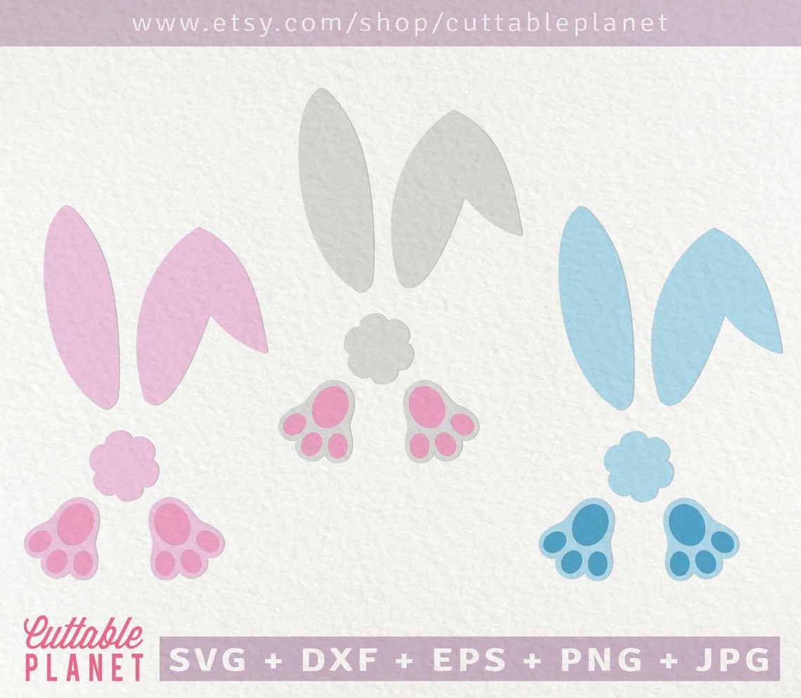 Bunny Back Svg Dxf Eps Png Jpg Bunny Back Clipart Svg | Etsy