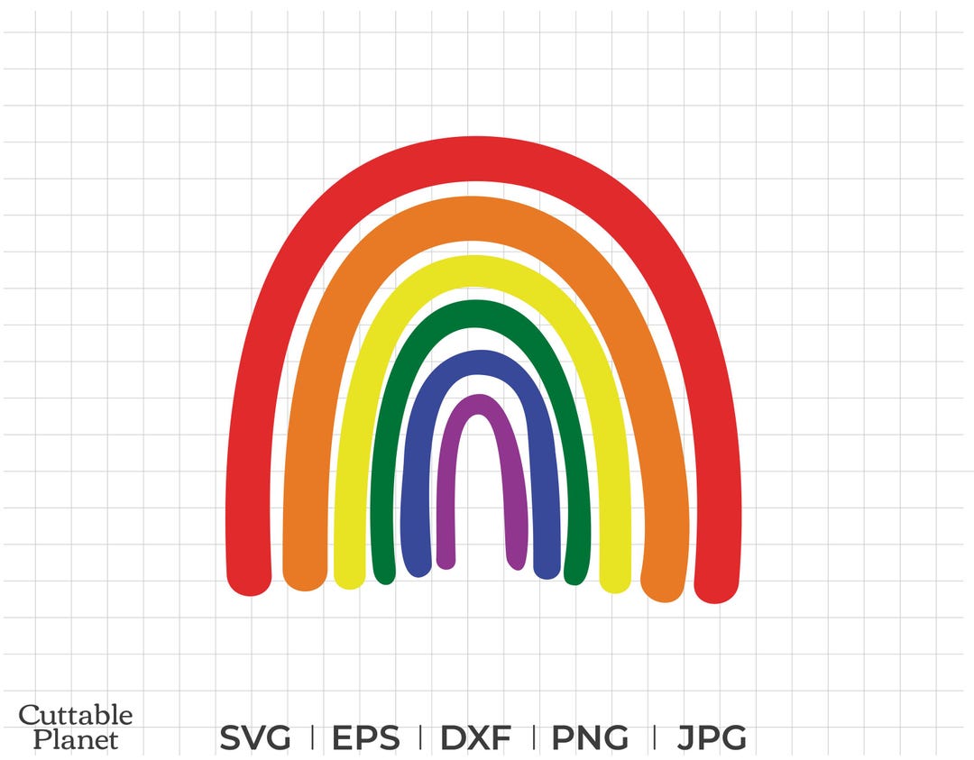 Pride Rainbow Svg, Dxf, Eps, Pngn, Jpg, Rainbow Flag, Rainbow LGBTQI ...