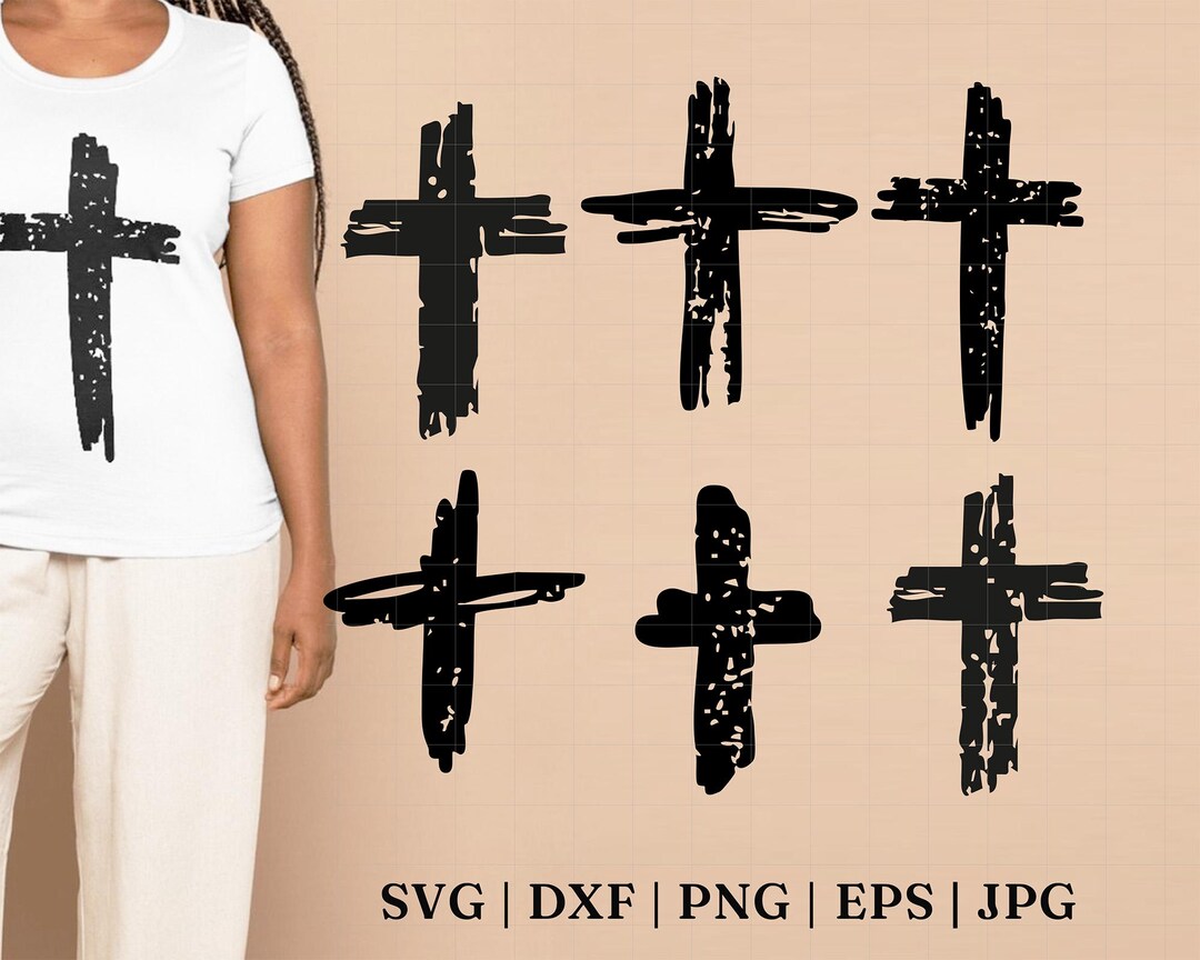 Distressed Cross Svg, Grunge Cross, Cross Svg File, Rustic Cross Svg ...