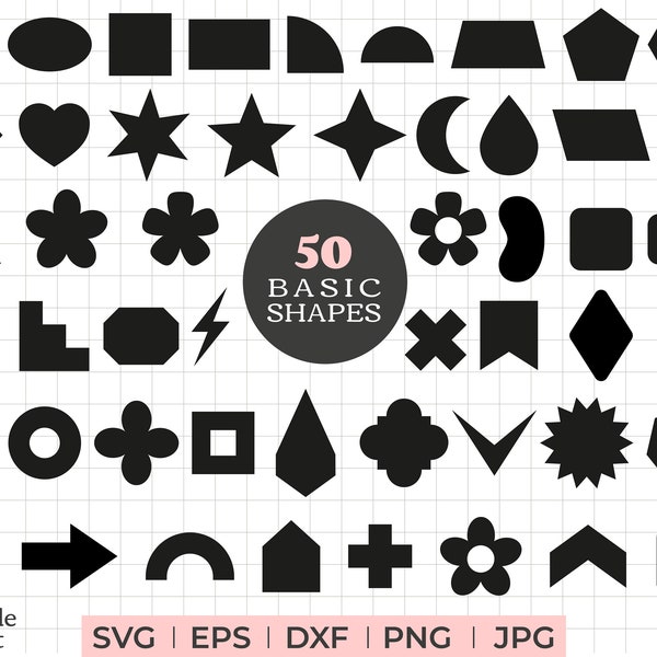 Basic Shapes Svg - Etsy