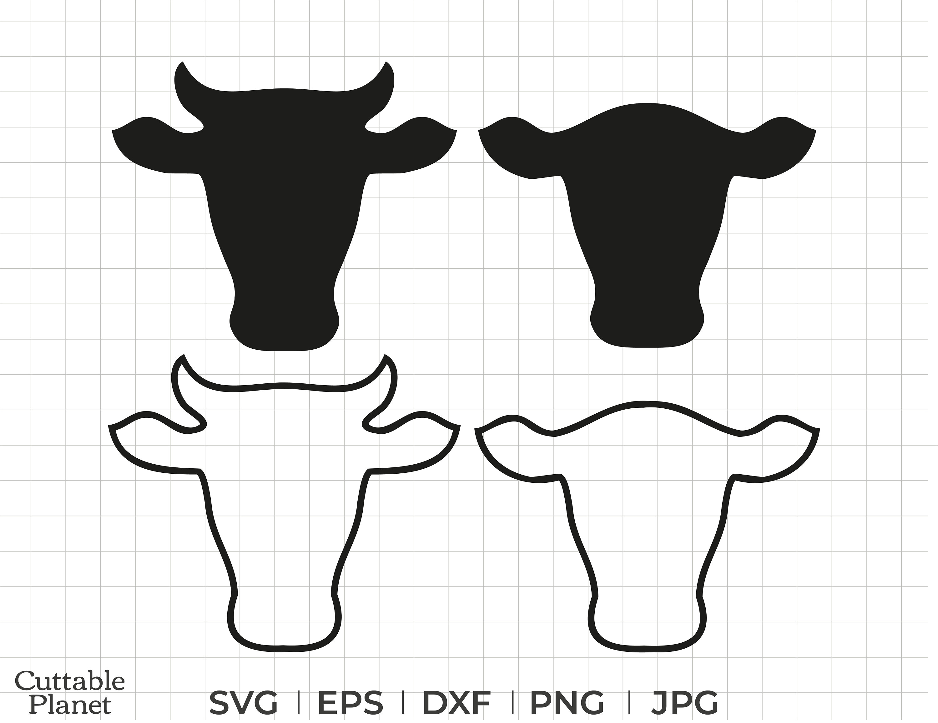 Cow Head Svg, Cow Head Outline Svg, Cow Head Png, Cow Face Svg, Cow ...