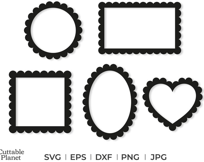 Scalloped Shapes Svg Png, Sublimation Designs, Png Designs, Svg Design ...