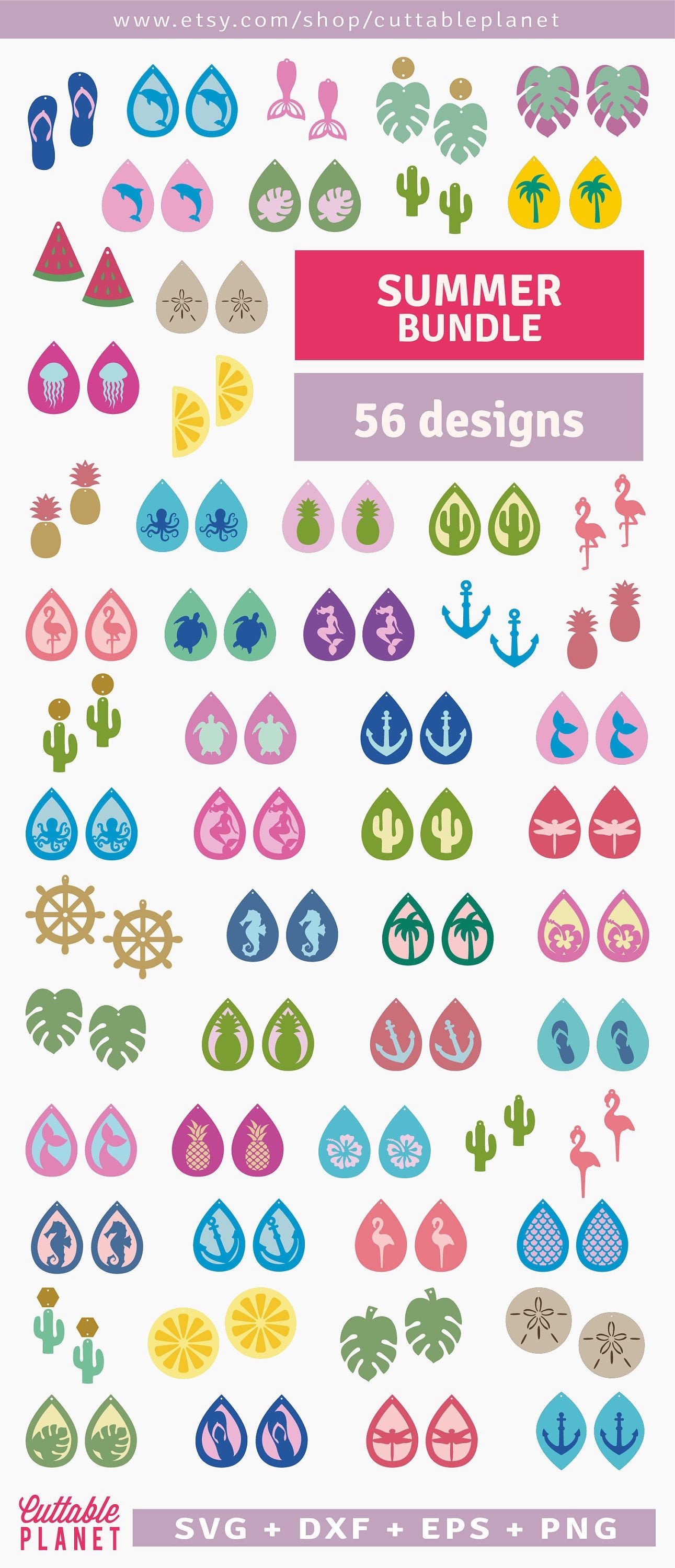 Art & Collectibles Digital Silhouette Sea Earrings Svg Cricut Beach ...