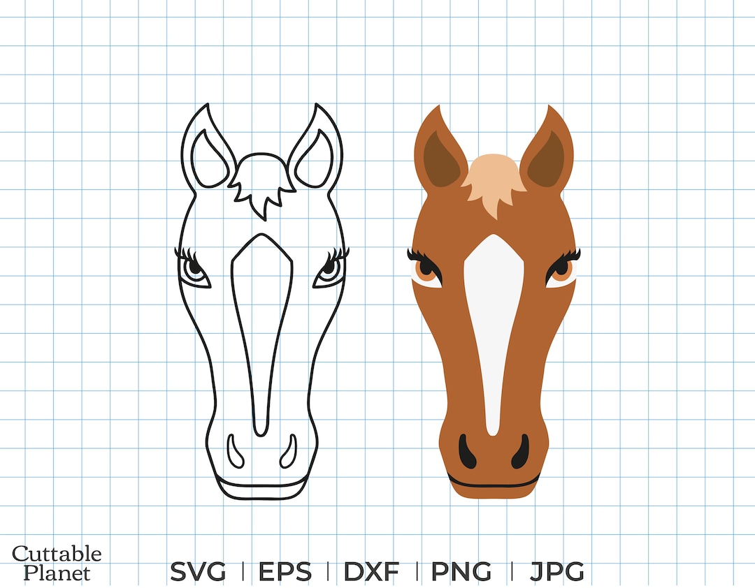 Horse Head Svg, Horse Head Dxf, Eps, Horse Head Png, Horse Head ...