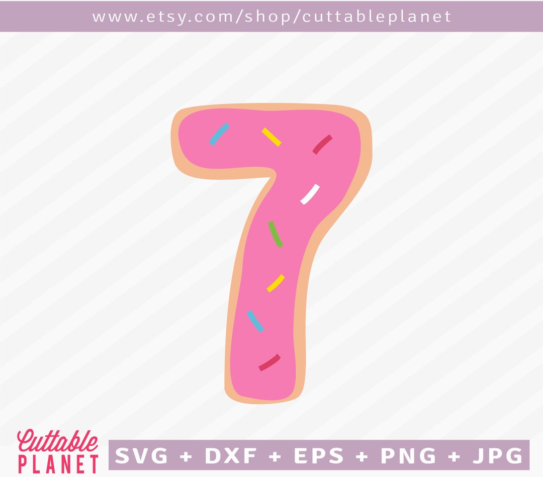 Seven Number Donut Svg Dxf Eps Png Jpg Instant Download - Etsy