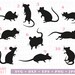 Rats Silhouette Svg, Dxf, Eps, Png, Jpg, Rat With Moustache Svg ...