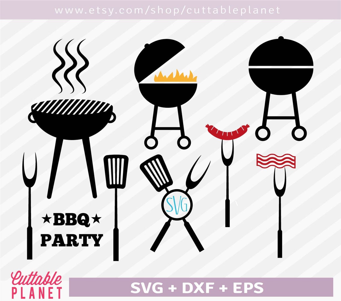 Barbecue Svg Barbecue Dxf Monogram Barbecue Svg Barbecue - Etsy