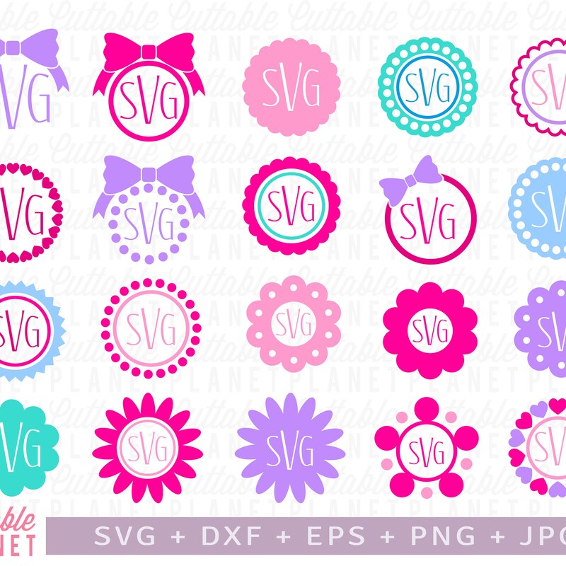 Flower Monogram Svg - Etsy