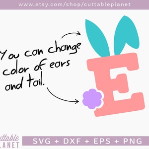 Easter Alphabet Svg, Dxf, Eps, Png, Jpg, Instant Download, Bunny Easter ...
