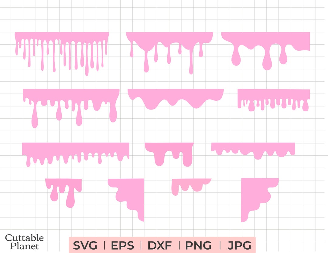 Dripping Svg, Dripping Paint Svg, Dripping Borders Svg, Pink Dripping ...