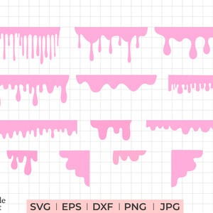 Dripping Svg, Dripping Paint Svg, Dripping Borders Svg, Pink Dripping ...