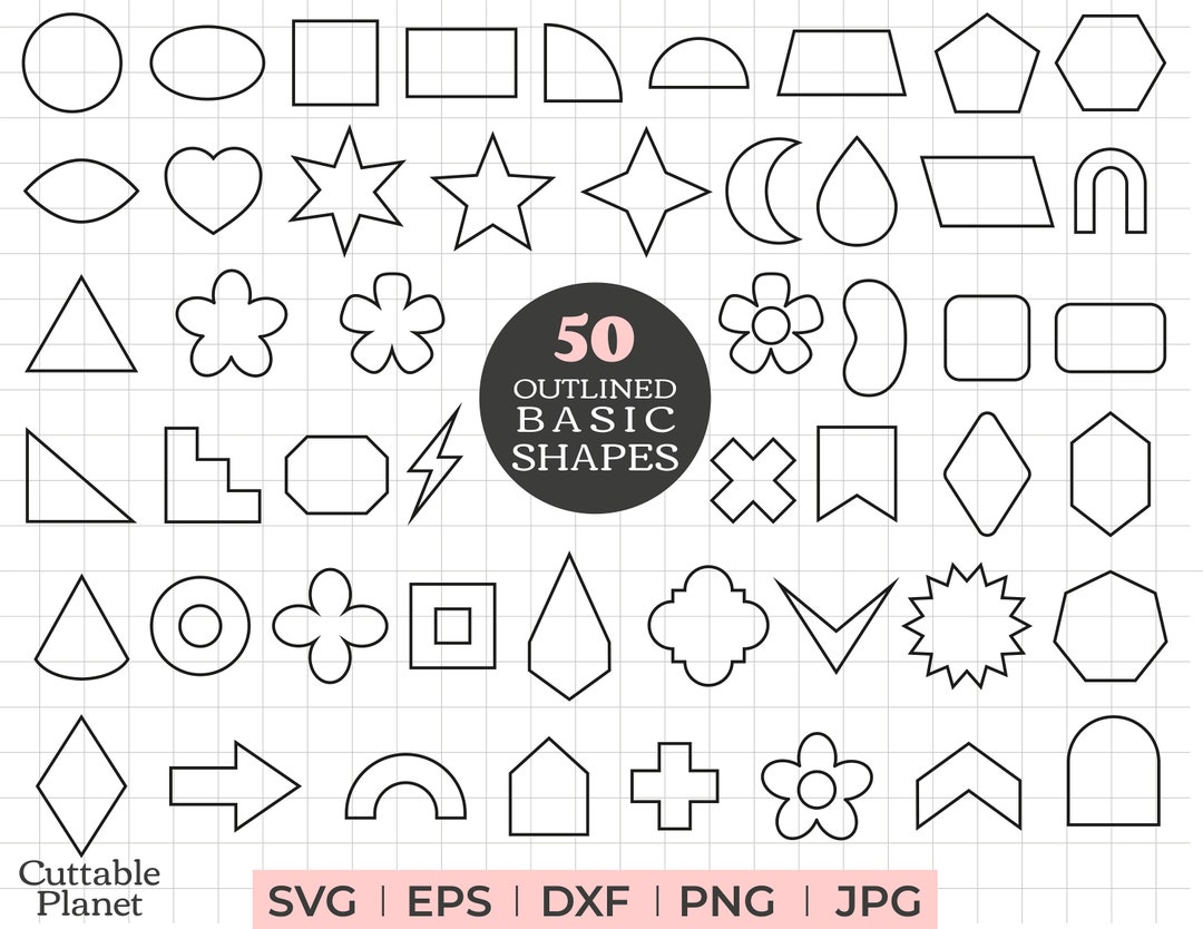 Basic Shapes Outline Svg, Geometric Shapes Outline Svg, Basic Shapes ...