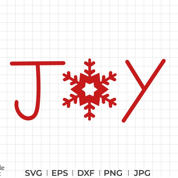 Joy Snowflake Svg - Etsy