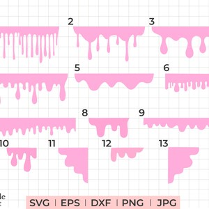 Dripping Svg, Dripping Paint Svg, Dripping Borders Svg, Pink Dripping ...