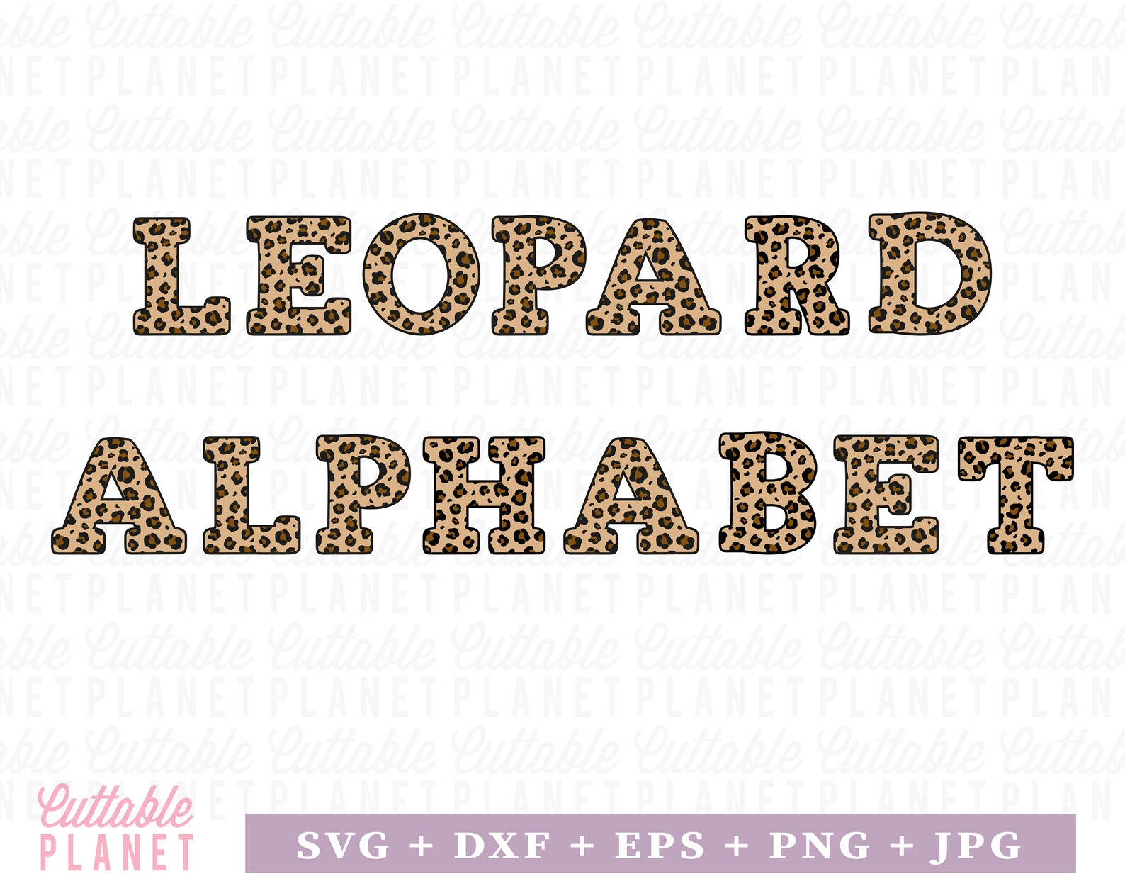 Leopard Alphabet Svg Dxf Eps Png Jpg Leopard Alphabet - Etsy