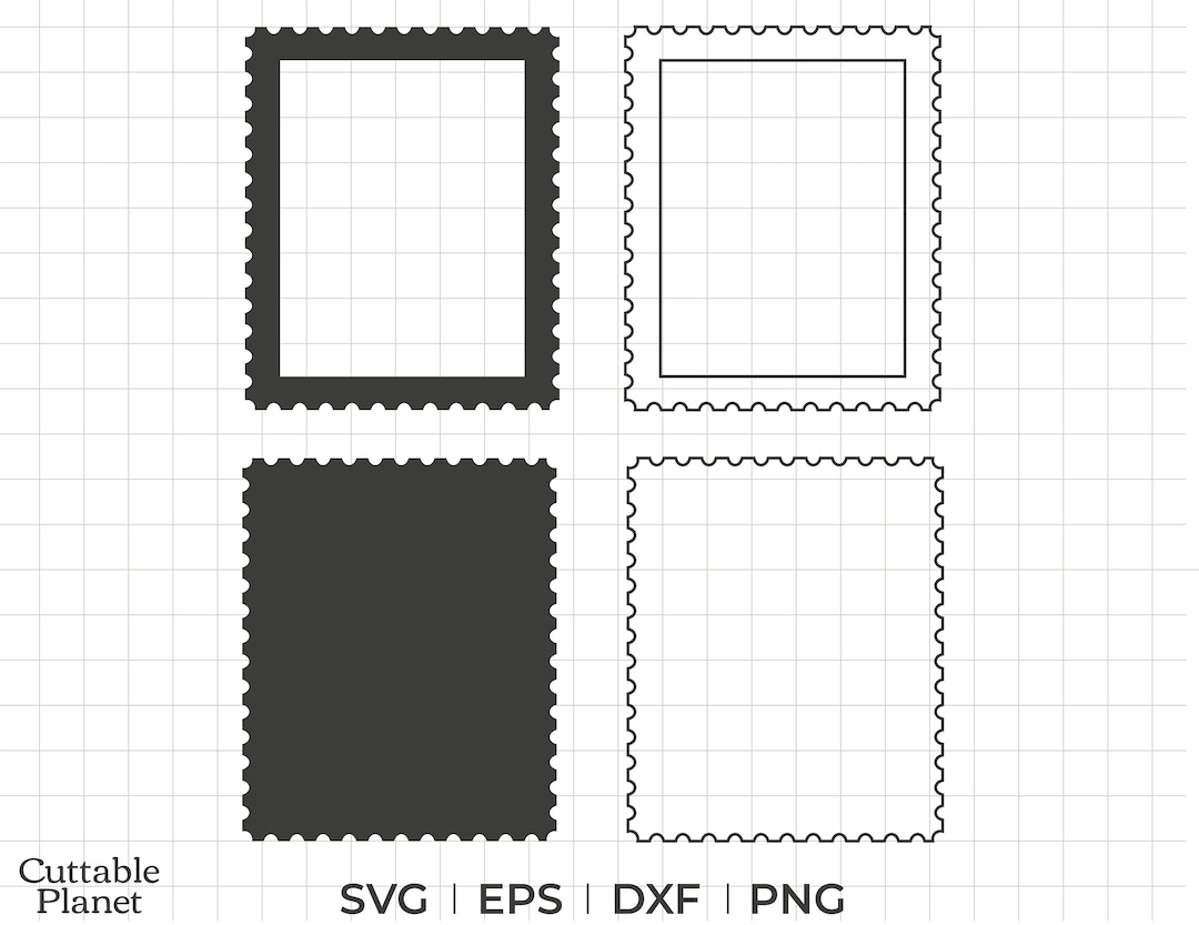 Postage Stamp Svg, Postage Stamp Png, Dxf, Eps, Postal Stamp Svg, Stamp ...