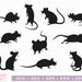 Rats Silhouette Svg, Dxf, Eps, Png, Jpg, Rat With Moustache Svg ...