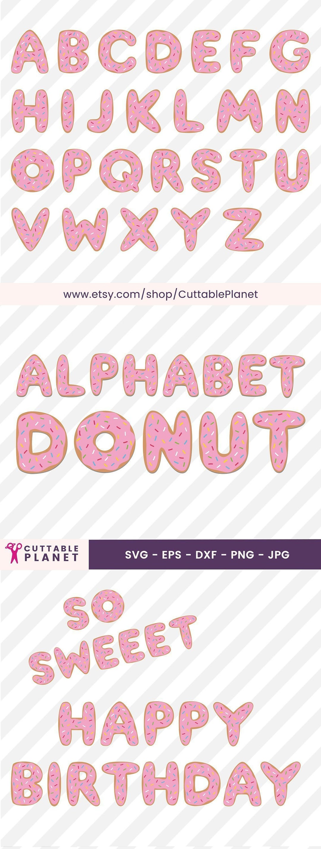 Alphabet Donut Svg, Dxf, Eps, Png, Jpg, Alphabet Donut Clip Art ...