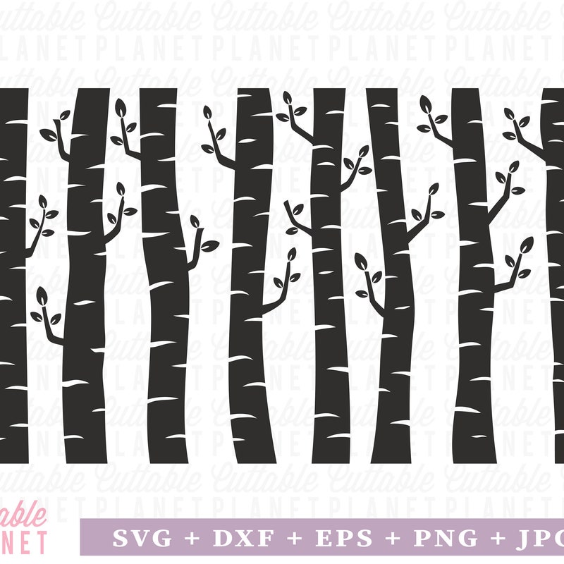 Birch Tree Svg - Etsy