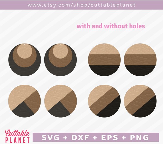 Stacked Circle Earrings Template Svg Dxf Eps Png Jpg | Etsy