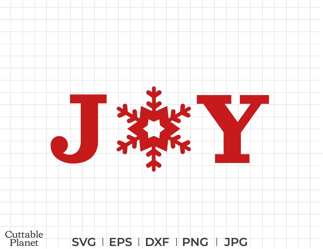 Joy Svg, Joy Png, Joy Christmas Svg, Dxf, Eps, Png, Jpg, Joy ...
