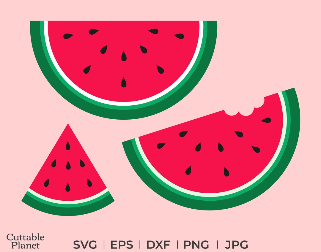 Watermelon Svg File, Watermelon Slice Svg, Dxf, Eps, Png, Jpg ...