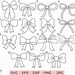 Bow Outline Svg, Png, Jpg, Dxf, Eps, Bow Outline Png, Bow Outline Dxf ...