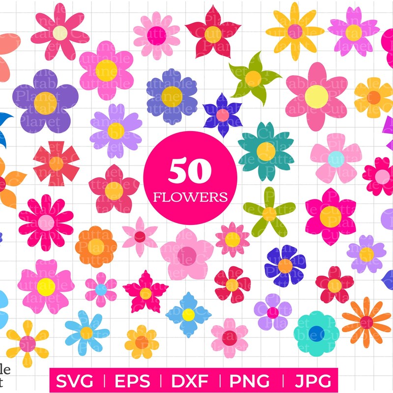 Flower Svg - Etsy