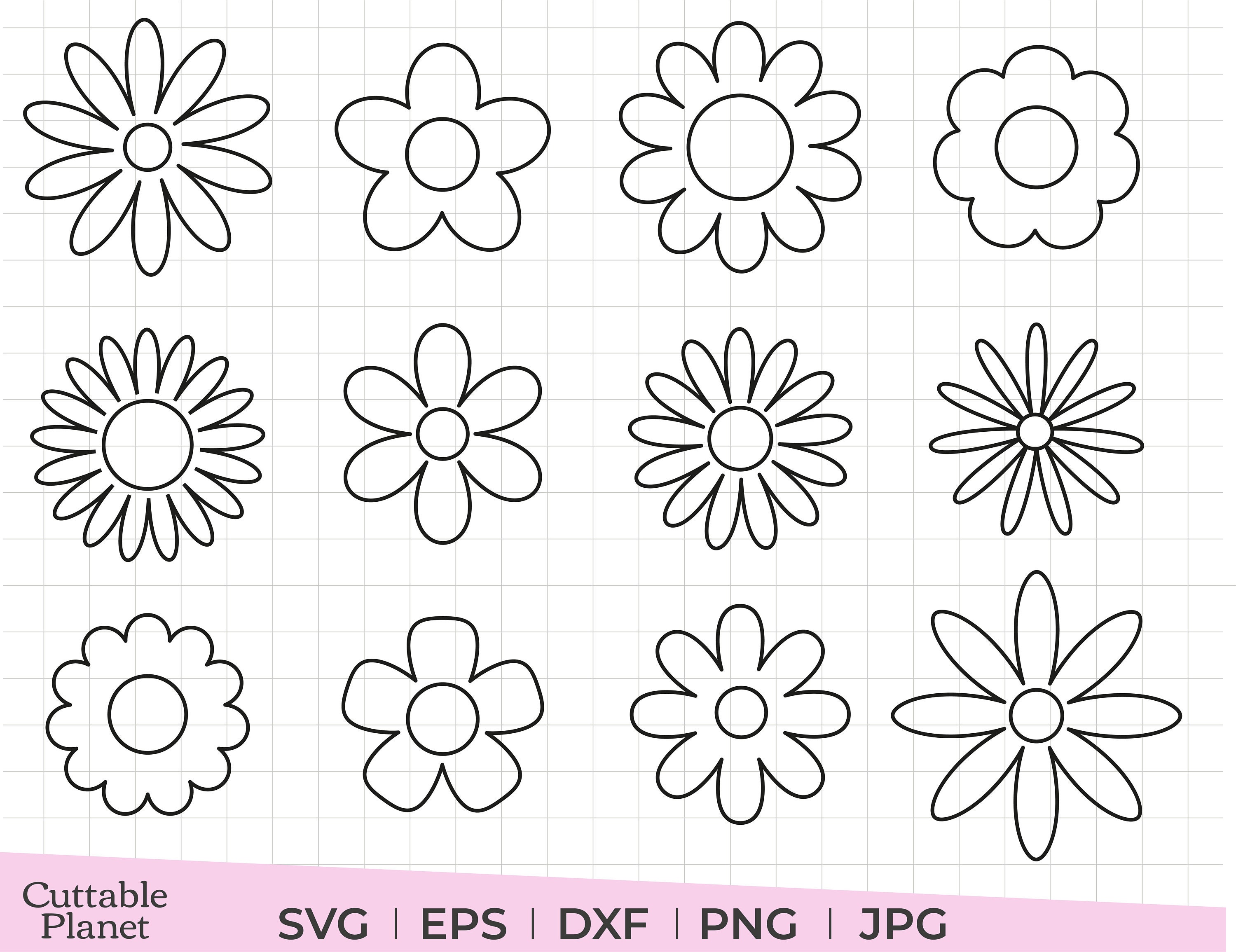 Daisy Outline Template